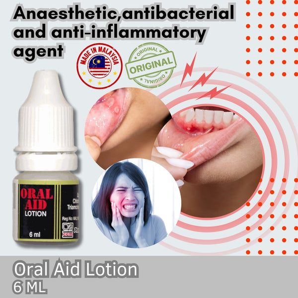 Oral Aid Lotion 6ml Relieves Mouth Ulcers & Oral Discomfort Exp: 31/8 ...