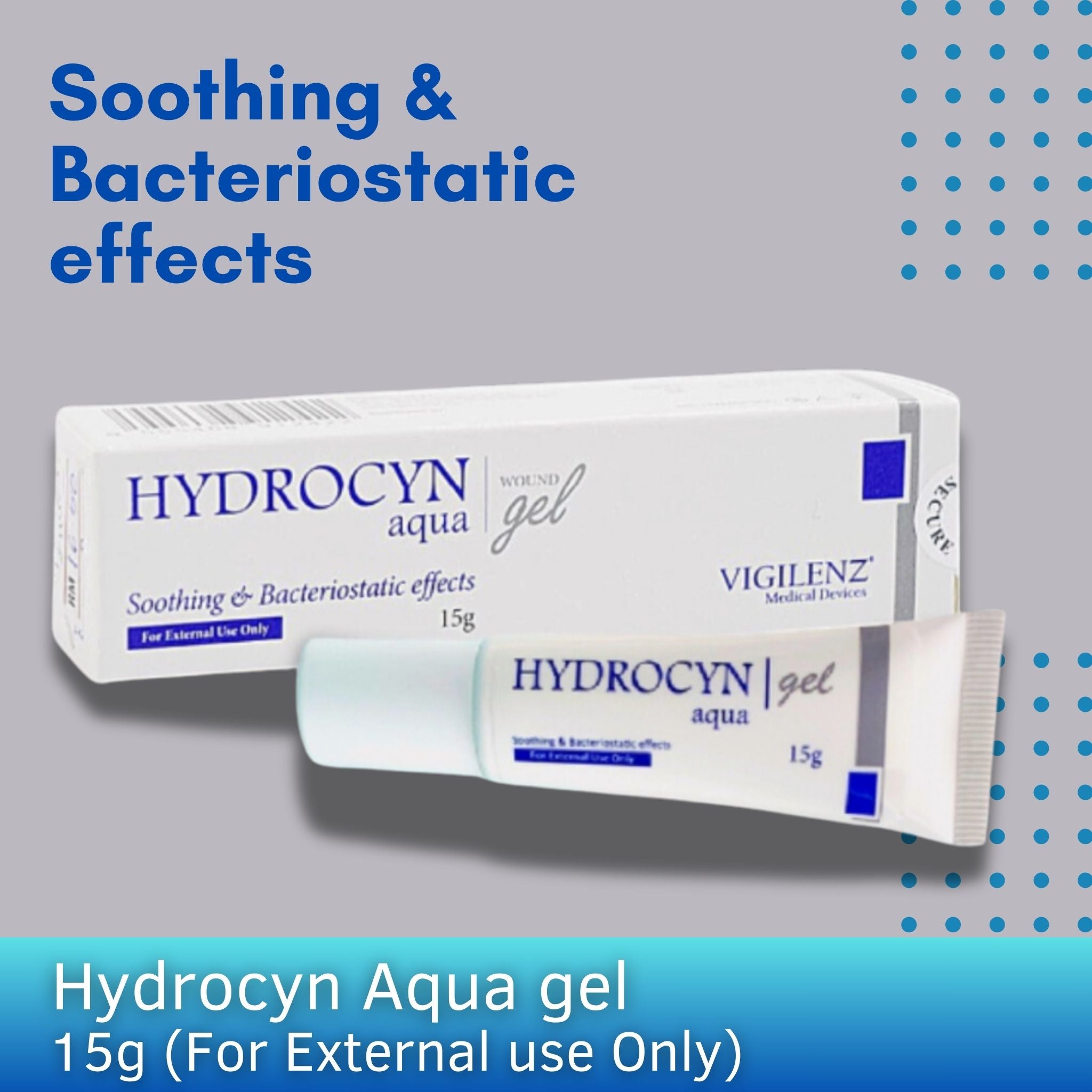 Hydrocyn Aqua Wound Gel 15g Clean, Protect & Heal Wounds Fast Exp:16/0 ...