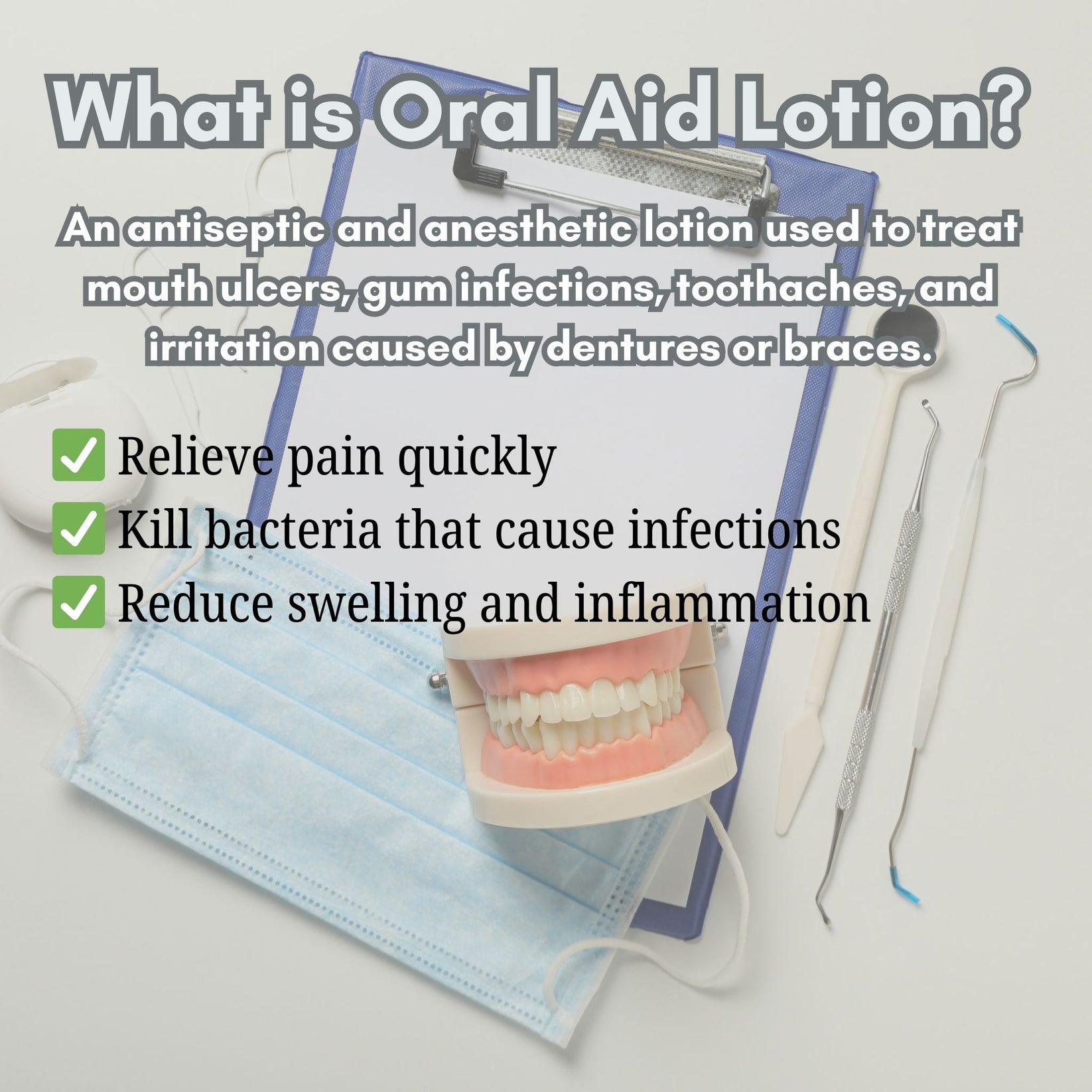 Oral Aid Lotion 6ml Relieves Mouth Ulcers & Oral Discomfort Exp: 31/8 ...