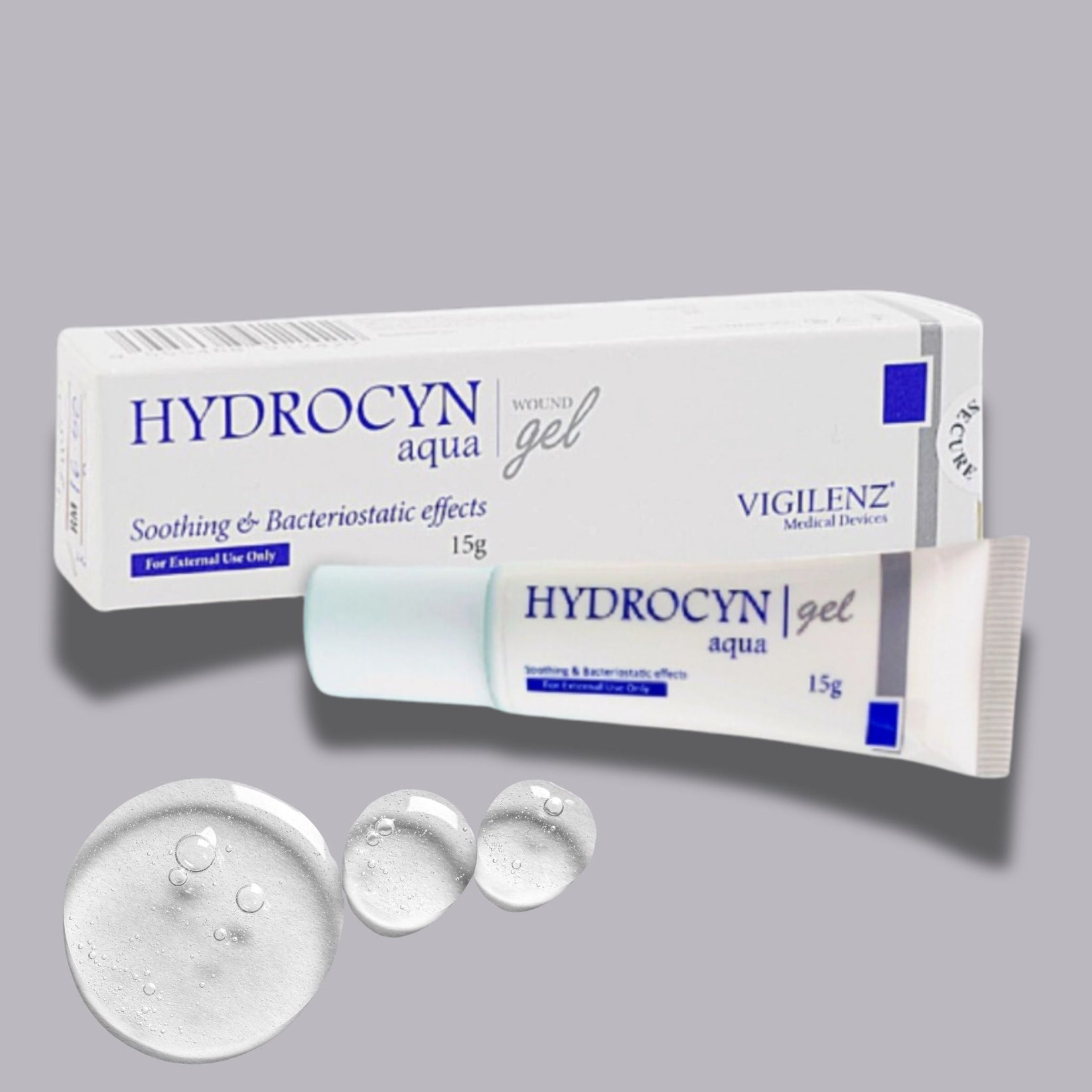 Hydrocyn Aqua Wound Gel 15g Clean, Protect & Heal Wounds Fast Exp:16/0 ...